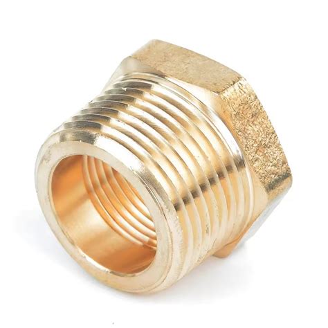 Hex Bushing Fitting Threaded Pipe Reducing G 1 Npt Male X 3 4 Brass