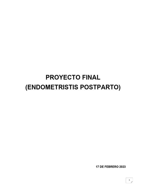 Endometritis Postparto Pdf