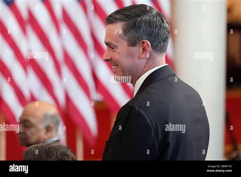 Eli Lilly And Company Ceo David Ricks Stands As President Donald Trump