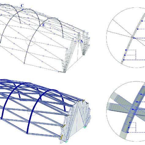 Geometrical Top And Numerical Down Models Of The Gridshell And