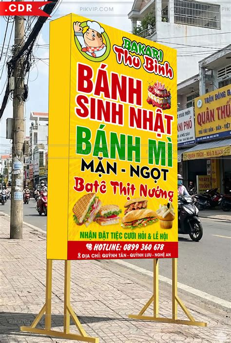 Thiết Kế Biển Hiệu Quảng Cáo Bánh Mì Bánh Ngọt Bakari Thu Bình File