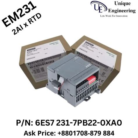 Siemens S7 200 2ai X Rtd Module Em231 6es7231 7pb22 0xa0