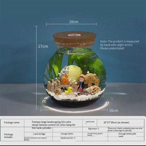 Aquarium Small Fish Tank Micro View Viewing Aquari Vicedeal