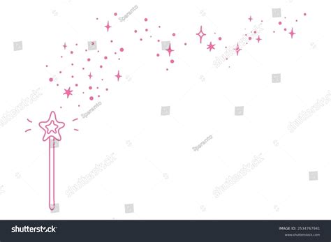 Princess Wand Magic Dust Vector Doodle Stock Vector Royalty Free