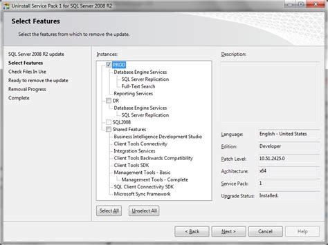 Uninstalling SQL Server R Service Pack S MSSQLTREK
