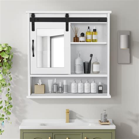 Puluomis Wall Mounted Medicine Cabinet 5 Tier Rustic Wall