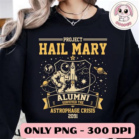 Vintage Survived The Astrophage Crisis 2026 Hail Mary Png Retro Alien