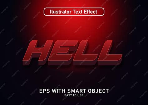 Premium Vector Hell Text Effect