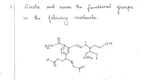 solved circle and name the functional groups in the