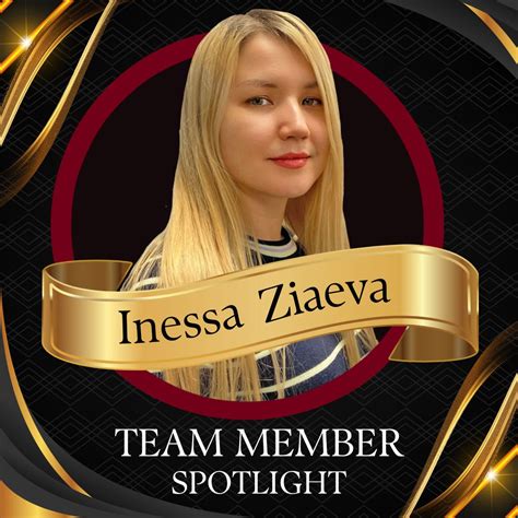 I Want To Extend My Congratulations To Inessa Ziaeva On Her Well