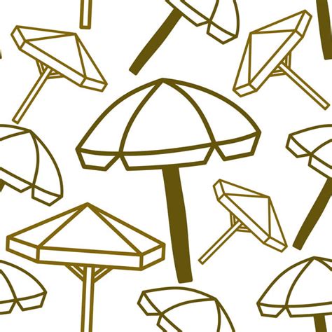 Umbrella Beach Pattern Seamless Design Template Vector Beach Pattern