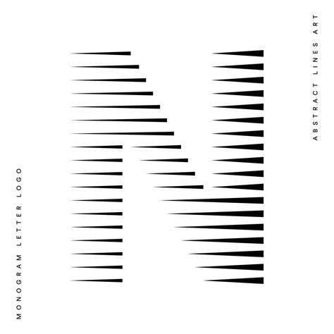 Monogram Logo Letter N Lines Abstract Modern Art Vector 22694553 Vector Art At Vecteezy