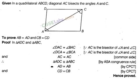 Ncert Exemplar Class 9 Maths Solutions Chapter 7 Triangles Cbse Tuts