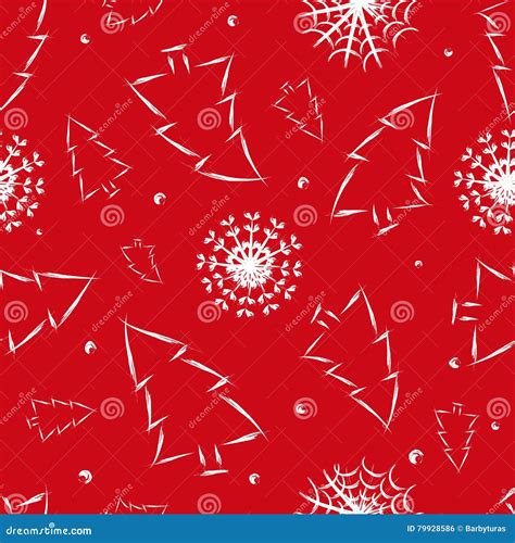 Tree Seamless Patter Stock Illustration Illustration Of Repeat 79928586