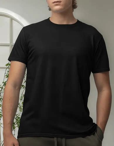 Playera Lisa Negra Para Hombre