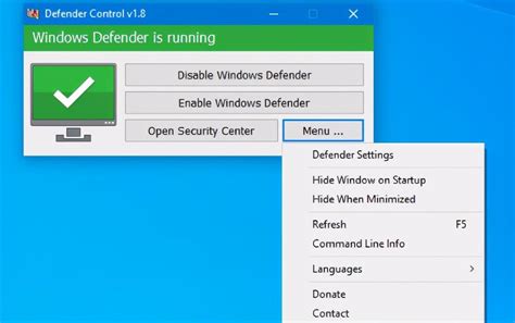 Windows Defender太烦关不掉？defender Control轻松一键开启关闭 哔哩哔哩