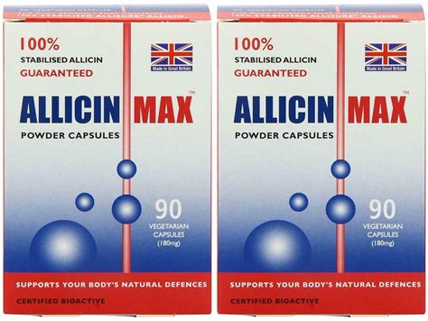 Allicinmax Allicin Max 100 Pure Allicin 90 Capsules 2 Packs Total 18