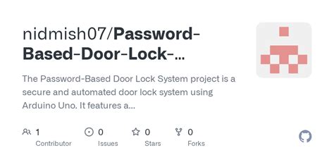 Github Nidmish07password Based Door Lock System
