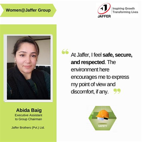Jaffer Brothers Pvt Limited On Linkedin Womenatjaffergroup Safety