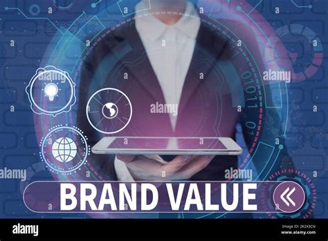 Hand Writing Sign Brand Value Concept Meaning Company Generates From Product With Recognizable