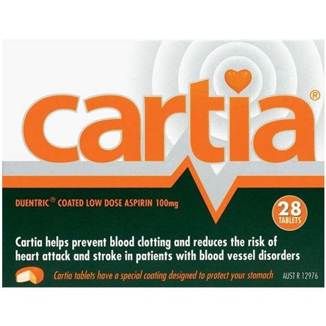 Cartia Tablets Ec 100mg 28 Michaels Chemist