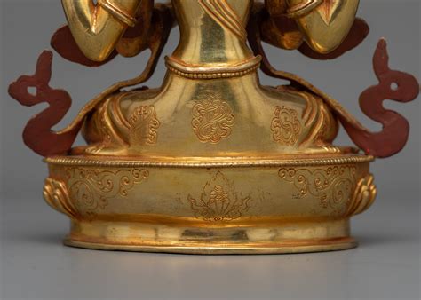 Chenrezig A Hand Carved Small Statue Embodiment Of Compassion