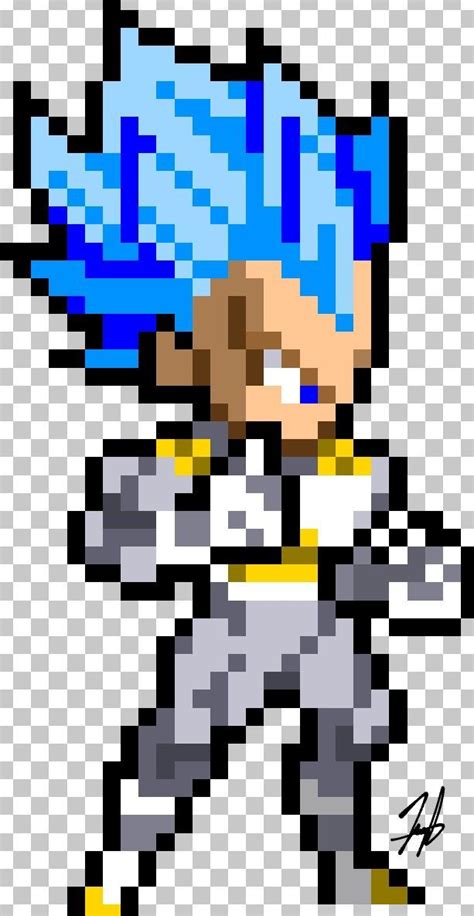 Pixel Vegeta Ssjgb Dibujos En Cuadricula Pixel Art Dibujos