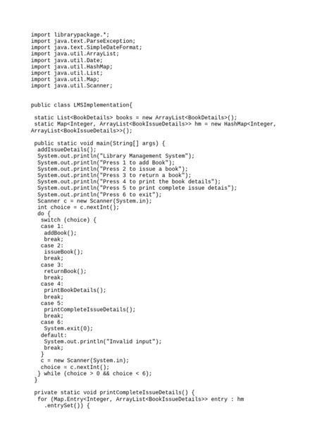 lms implementation pdf java programming language software