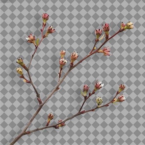 Arctic Bistor Branch Low Growing And Spreading With Hairy St Isolated Branch On Clean Background