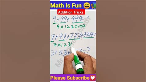 Addition Tricks Quickmathtrick Youtube