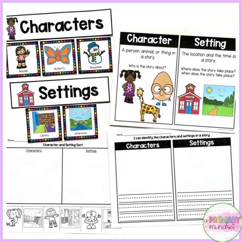 Story Elements Bundle Character Setting Problem Solution Retell