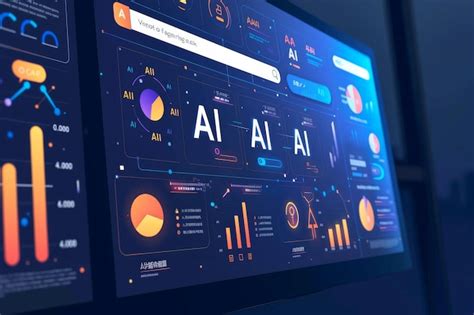 Ai Dashboard With Advanced Analytics Illustrating Technology Digital