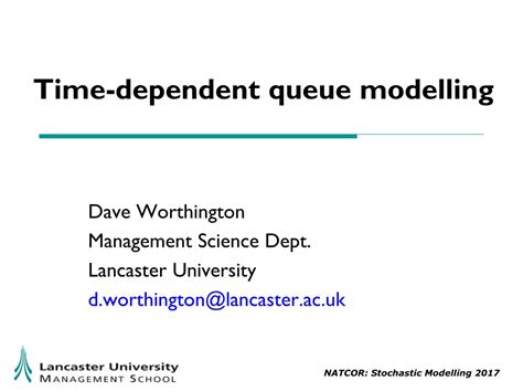 Ppt Time Dependent Queue Modelling Powerpoint Presentation Free Download Id8795192