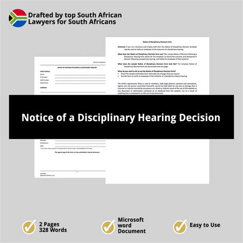Disciplinary Hearing 18 Printable Employee Disciplinary Action Form