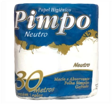 Papel HigiÊnico Neutro Pimpo 4 Rolos 30 M AtacadÃo Da Limpeza