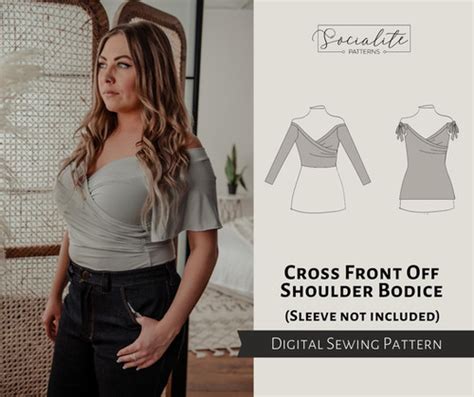 Cross Front Off Shoulder Bodice Pattern Socialite Patterns