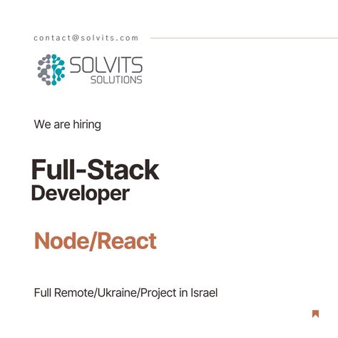 Solvits Solutions On Linkedin Fullstack Developer Nodejs React Solvits