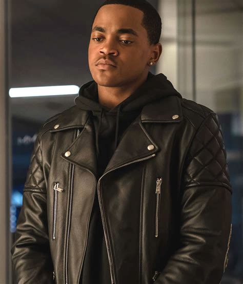 Michael Power Book Ii S02 Tariq St Patrick Biker Leather Jacket