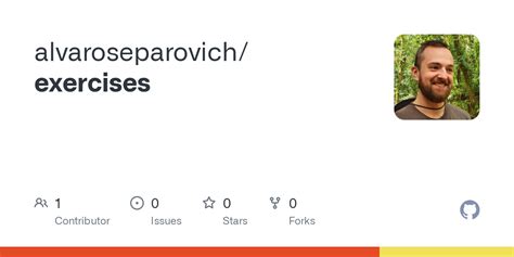 Github Alvaroseparovich Exercises