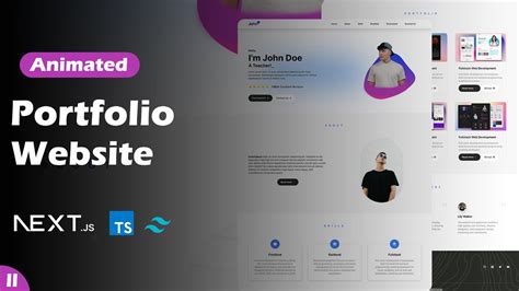 Build A Portfolio Website With Next Js And Tailwind Css Animated Portfolio Website Using React