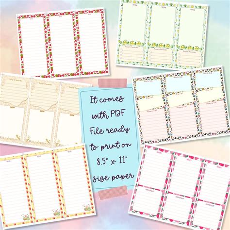 Print And Write 6 Adorable Notepad Png And Pdf Printable Designs 35