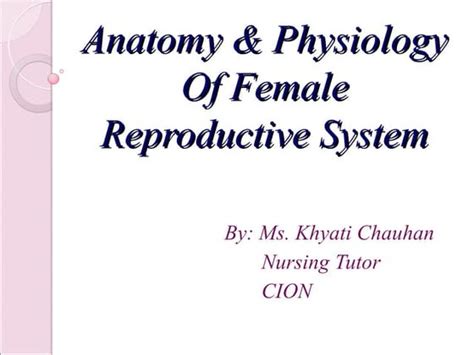Female Reproductive System Ppt Pregnancy Reproductive Health
