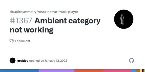 Ambient Category Not Working Issue Doublesymmetry React