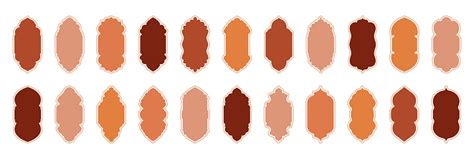 이슬람 문과 아랍 창문 아치 모양은 투명하고 격리 된 따뜻한 색상입니다 창문 또는 문 아치의 이슬람 벡터 모양 아랍어 문과 창 벡터 실루엣입니다 오리엔탈 스타일 컬렉션 0