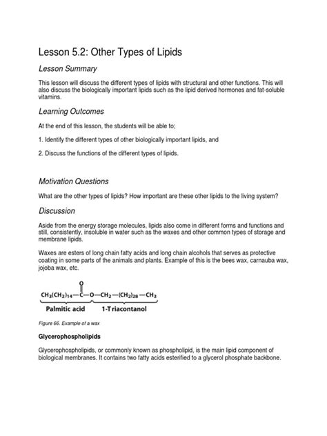 lesson 5 2 other types of lipids pdf lipid cholesterol