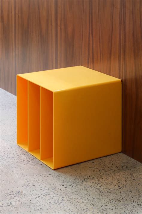 Plastic Yellow Record Cubby In The Comfort Of