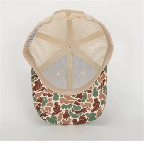 Custom Logo Blaze Orange Camo Trucker Hats Snapback Caps Camouflage