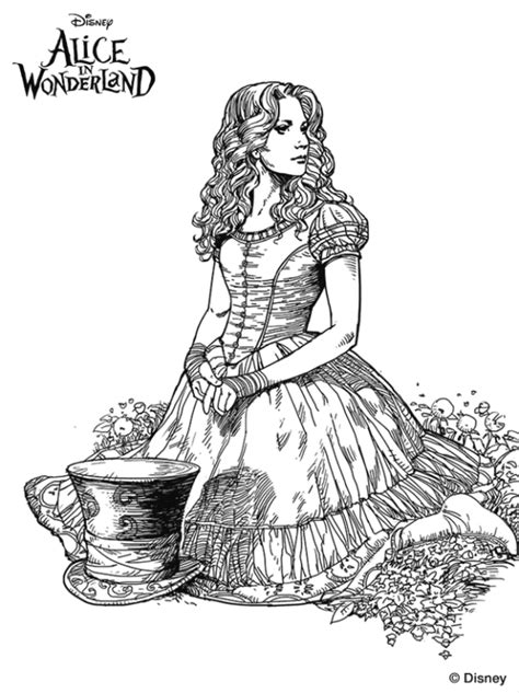 Alice In Wonderland Drawings Color