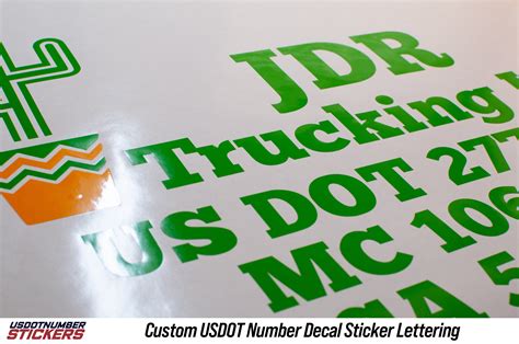 Custom Usdot Number Truck Door Semi Truck Lettering Sticker Decals