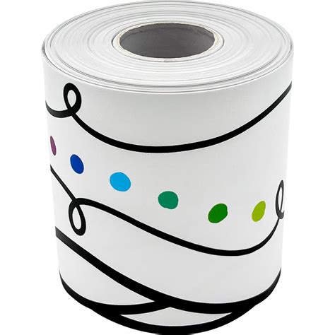 Squiggles And Colorful Dots Rolled Border Inspiring Young Minds To Learn